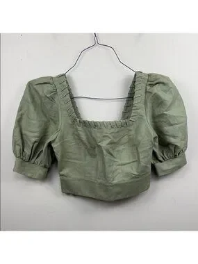 Ted Baker London | Tops | Ted Baker Daisea Cropped Short Sleeve Green ...
